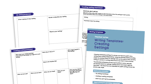 Writing Templates - Creating Settings Worksheets KS1 and KS2 | Plazoom