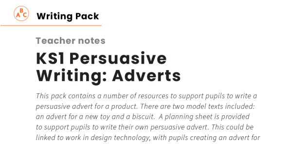 Persuasive Adverts (Biscuits/Puppet Theatre) - KS1 Text Types: Writing ...