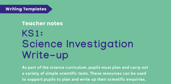KS1 Writing templates - science investigation write-up | Plazoom