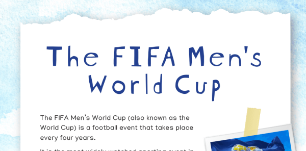 2022 World Cup Resources: Key Stage 1 Comprehension Pack | Plazoom