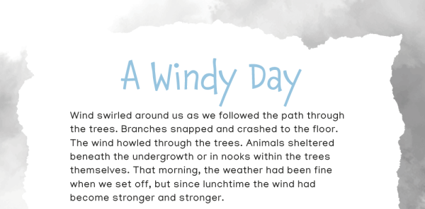 Describing Settings, A Windy Day/New World - KS2 Text Types: Writing ...