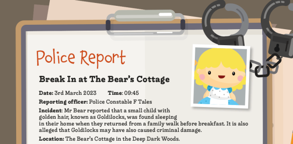 Police Reports, Goldilocks/Medusa - KS2 Text Types: Writing Planners ...
