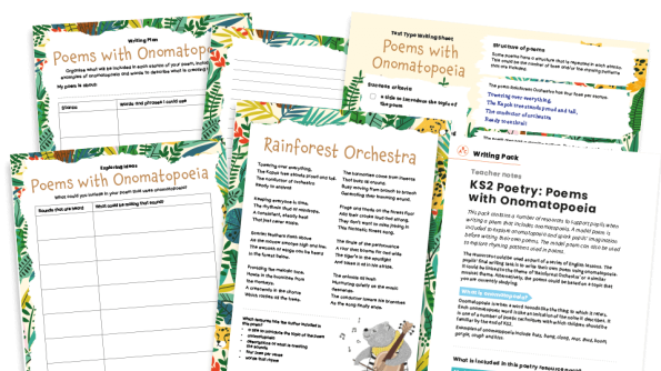 Poems with Onomatopoeia KS2, Rainforest Orchestra - KS2 Text Types ...