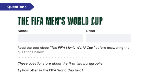 World Cup – KS2 Comprehension Pack | Plazoom