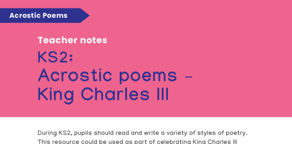 Key Stage 2 Acrostic Poem Templates and Teaching Notes: King Charles ...