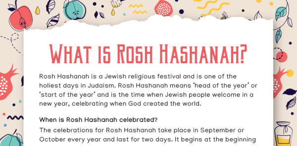 What is Rosh Hashanah? Lower Key Stage 2 reading comprehension ...
