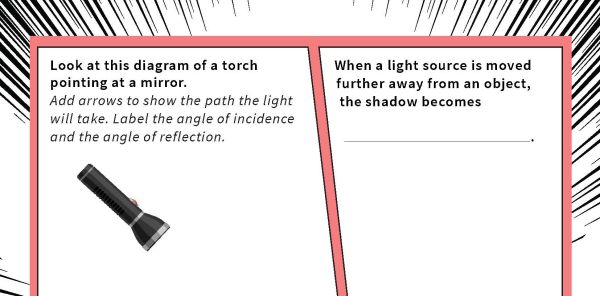 Light KS2 - Year 6 Science Topic Checker | Plazoom