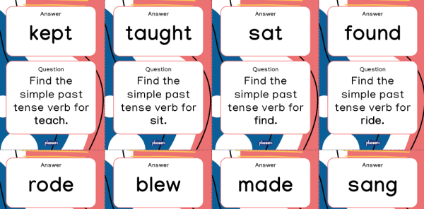 KS2 Grammar Game - Loop Cards - Irregular Verbs | Plazoom