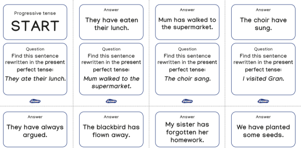 LKS2 Grammar Game - Loop Cards - Simple Past to Present Perfect | Plazoom