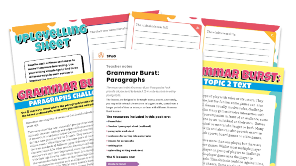 Paragraphs KS2 - Year 3 Grammar Burst Resource Pack | Plazoom