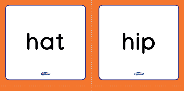 Phase 2 phonics - word cards, set 3: h, b, f, ff, l, ll, ss | Plazoom