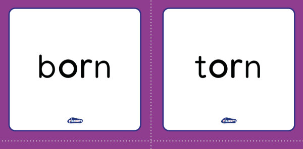 Phase 5 phonics - word cards - alternative spellings set 6 /or/, /ur ...