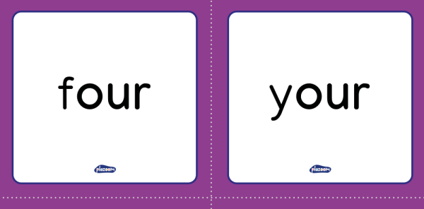 Phase 5 phonics - word cards - alternative spellings set 6 /or/, /ur ...