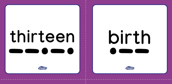 Phase 5 phonics - word cards set 2: ir, ue, aw, wh, ph | Plazoom