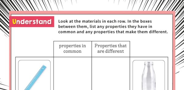 Properties of Materials KS2 - Year 5 Topic Checker | Plazoom