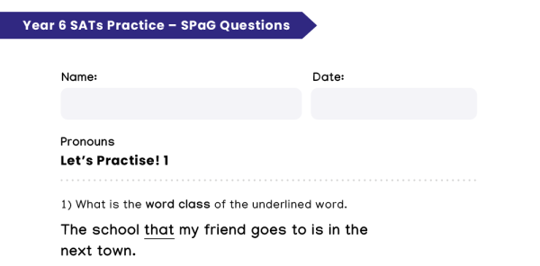 Year 6 SATs Practice - SPaG questions - Pronouns | Plazoom