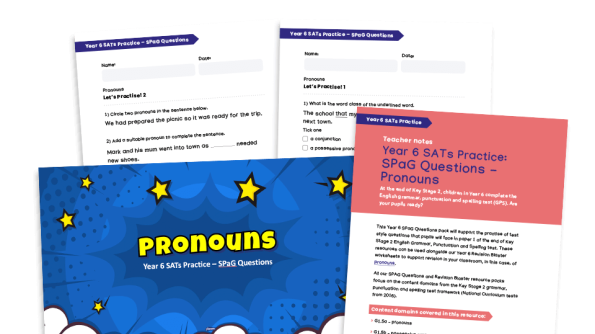 Year 6 SATs Practice - SPaG questions - Pronouns | Plazoom