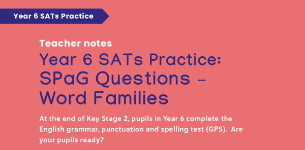Year 6 SATs Practice - SPaG questions - Word Families | Plazoom