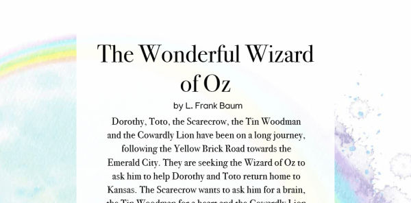 The Wonderful Wizard of Oz: Year 3/4 Reading Comprehension Pack ...