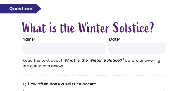 The Winter Solstice - UKS2 Reading Comprehension Pack with Worksheets ...