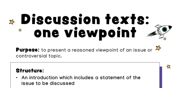 KS2 Writing Templates - discussion texts: single viewpoint | Plazoom