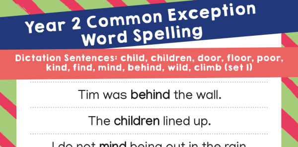 Year 2 CEW Dictation Sentences: Common Exception Words Sentences and ...