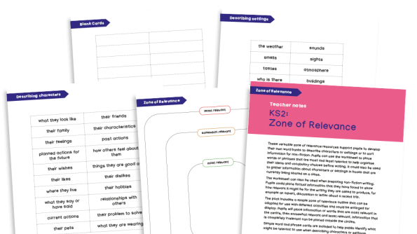 Zone of Relevance: KS2 Reading and Writing Worksheets, Templates and ...