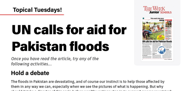 Topical Tuesdays: Aid for Pakistan - Key Stage 2 News Story and Reading ...