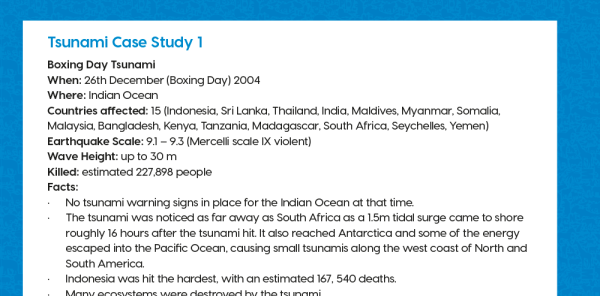 Tsunamis Explained - KS2 Comprehension and Writing Activities Pack ...