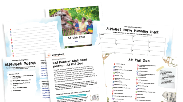 Alphabet Poems, At the Zoo - KS1 Text Types: Writing Planners and Model ...