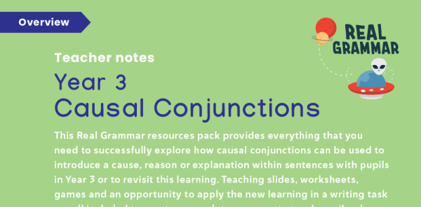 3.3c Year 3: using conjunctions, adverbs and prepositions to express ...