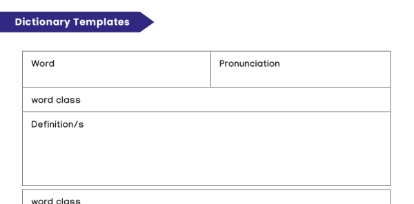 KS2 Writing Templates - Class Dictionary and Thesaurus | Plazoom