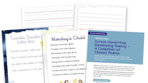 Handwriting Practice Sheets - Cursive: Classic Poems | Plazoom