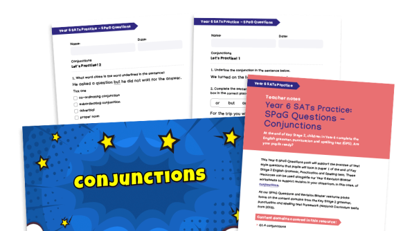 Year 6 SATs Practice - SPaG questions - Conjunctions | Plazoom