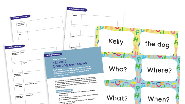 KS1/KS2 Writing Templates - Creating Sentences Game | Plazoom