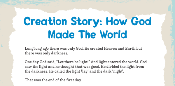 Creation Story (Christian) - KS1 Text Types: Writing Planners and Model ... Creation Story (Christian) - KS1 Text Types: Writing Planners and Model ...