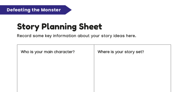 KS1 and KS2 Writing Templates - Defeating the Monster Stories | Plazoom