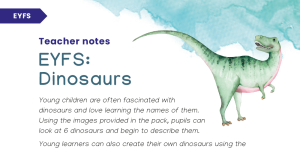 Dinosaurs - EYFS Activities Pack with Images and Worksheets | Plazoom