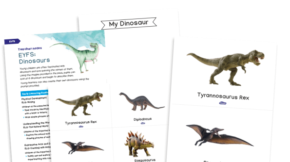 Dinosaurs - EYFS Activities Pack with Images and Worksheets | Plazoom