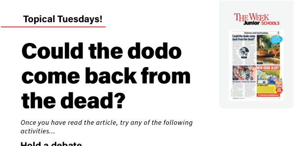 Topical Tuesdays: Reviving the Dodo - Key Stage 2 News Story and ...