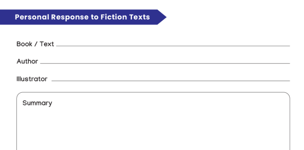 Key Stage 2 Reading Activity - Personal Response to a Text Worksheets ...