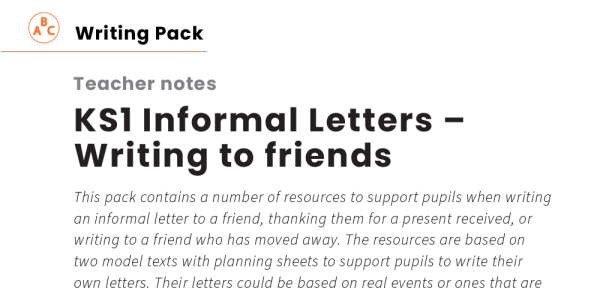 Informal Letters (writing to friends) - Key Stage 1 Text Types: Writing ... Informal Letters (writing to friends) - Key Stage 1 Text Types: Writing ...
