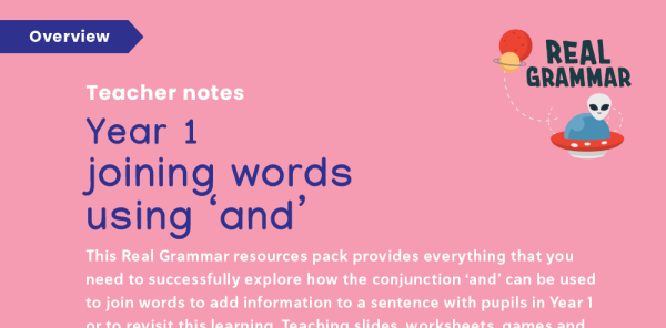 1.2a Year 1: Join words and join clauses using ‘and’ (words) | Plazoom