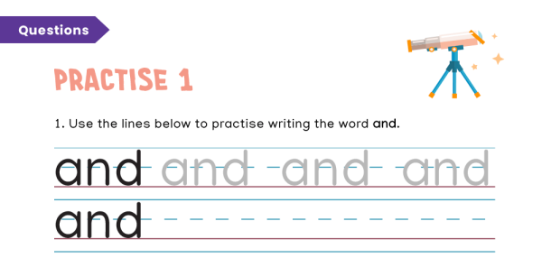1.2a Year 1: Join words and join clauses using ‘and’ (words) | Plazoom