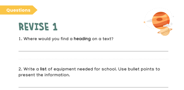 6.10 Year 6: T - layout devices [for example, headings, sub-headings ...