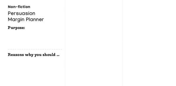 KS2 Writing Templates: Margin Planners | Plazoom