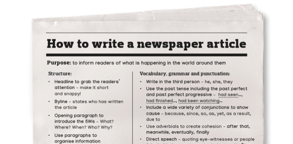 Writing Templates - Newspaper Report KS2 | Plazoom Writing Templates - Newspaper Report KS2 | Plazoom