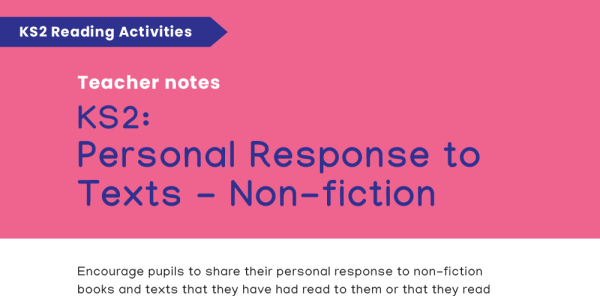 Key Stage 2 Reading Activity - Personal Response to a Text Worksheets ...