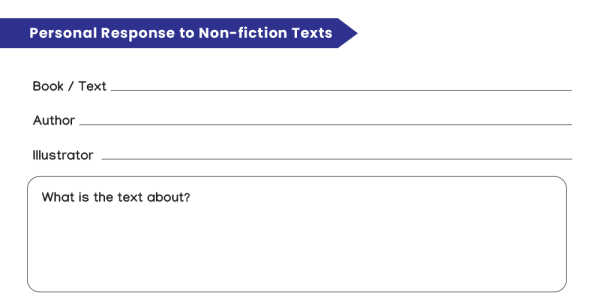 Key Stage 2 Reading Activity - Personal Response to a Text Worksheets ...