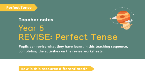 5.1a Year 5: using the perfect form of verbs to mark relationships of ...